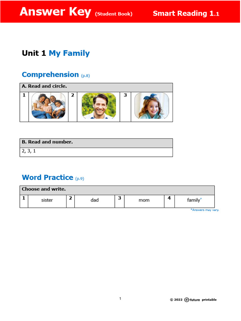 Smart Reading1.1 Answer Key SB | PDF | Elementary Geometry