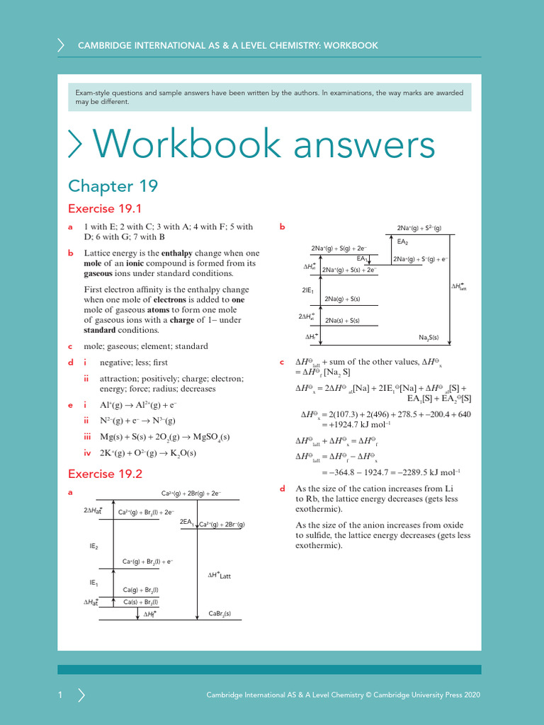 ch19_answers_asal_chem_wb | PDF | Ion | Solvation