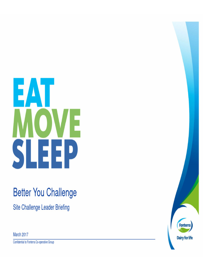 Eat Move Sleep Site Challenge Leader Briefing | PDF | Mobile App ...