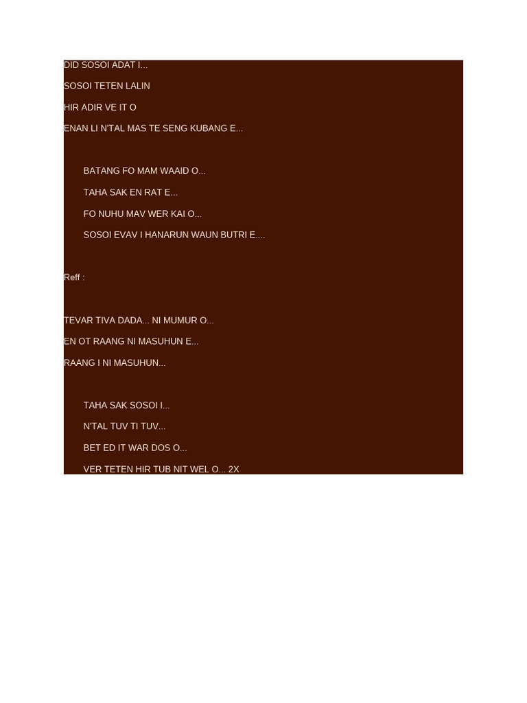 Did Sosoi Adat I | PDF