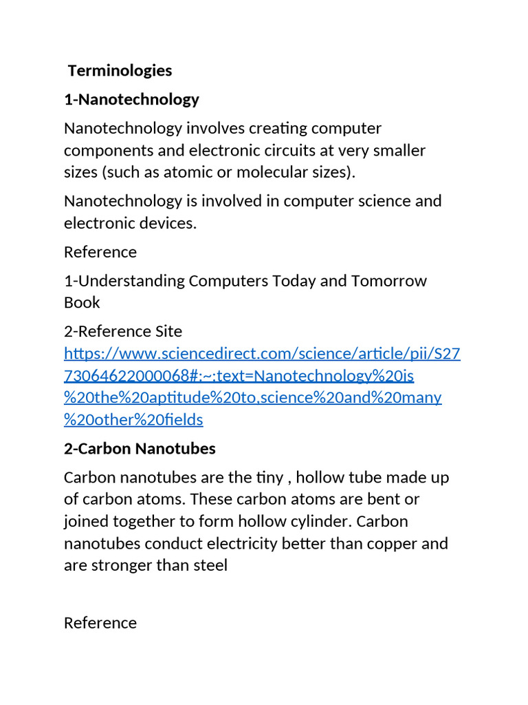 ICT Terminologies and Ubuntu Commands | PDF | Carbon Nanotube | Directory (Computing)