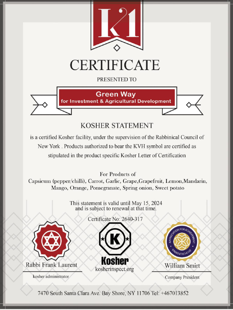 kosher certificate (1) | PDF