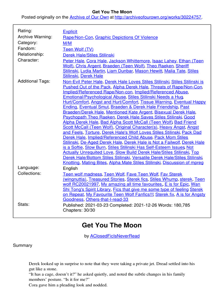 Get You The Moon | PDF