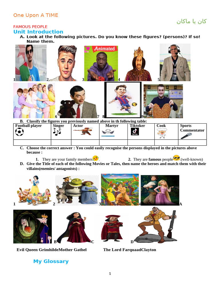 Famous Figures and Storytelling Activities | PDF | Alice (Alice's ...