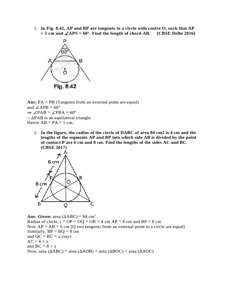 circles | PDF | Circle | Perpendicular