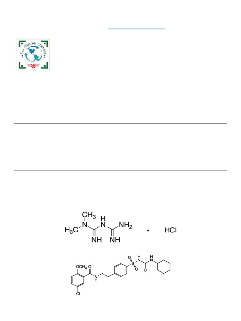 Fast And Simple Method For Assay Determination Of Metformin And Glyburide From Combination