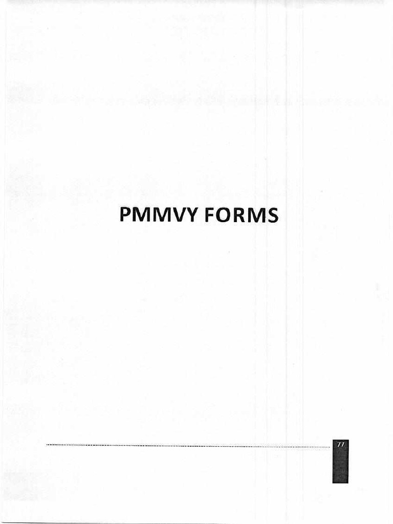 Pmmvy Forms | PDF | Identity Document | Government