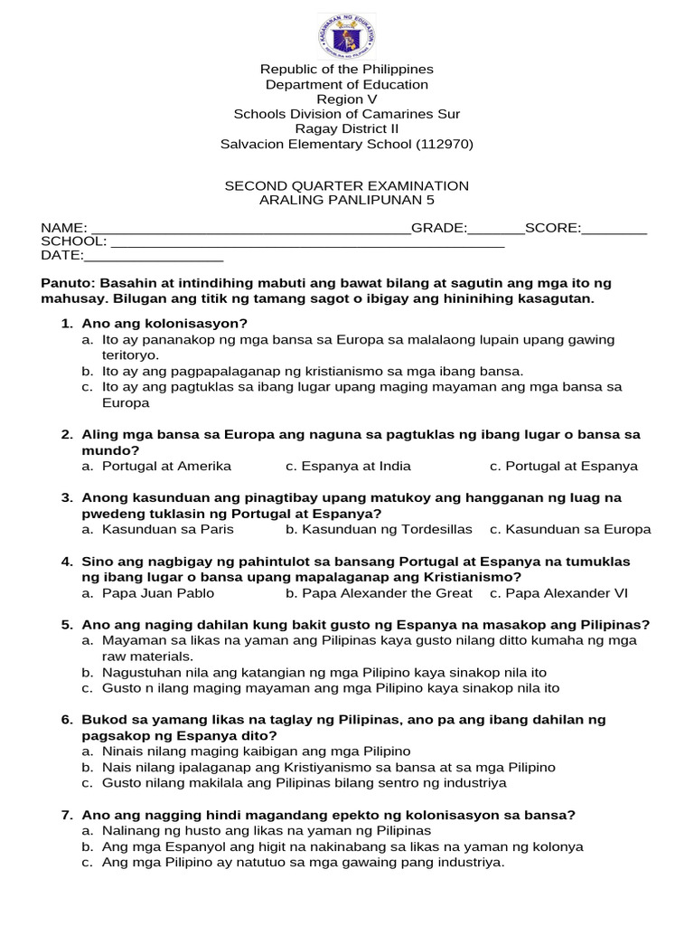 AP 5 2nd Grading | PDF