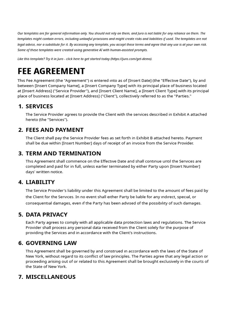 Retainer Fee Agreement Template | PDF | Legal Liability | Civil Law ...