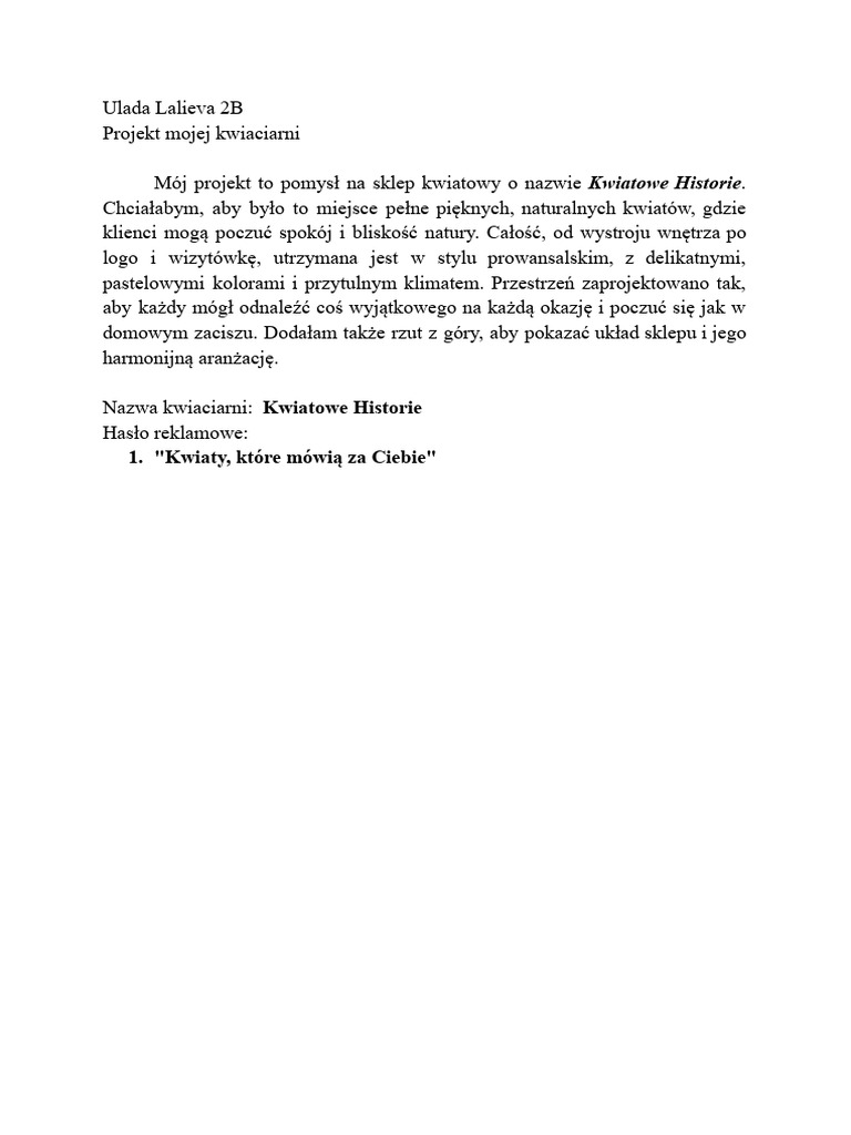 Ulada Lalieva - Florystyka | PDF