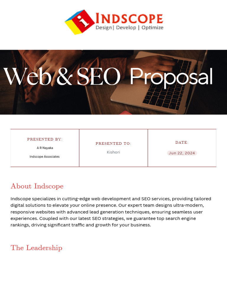 Business Proposal Doc in Maroon Khaki Classic Professional Style | PDF | Search Engine ...