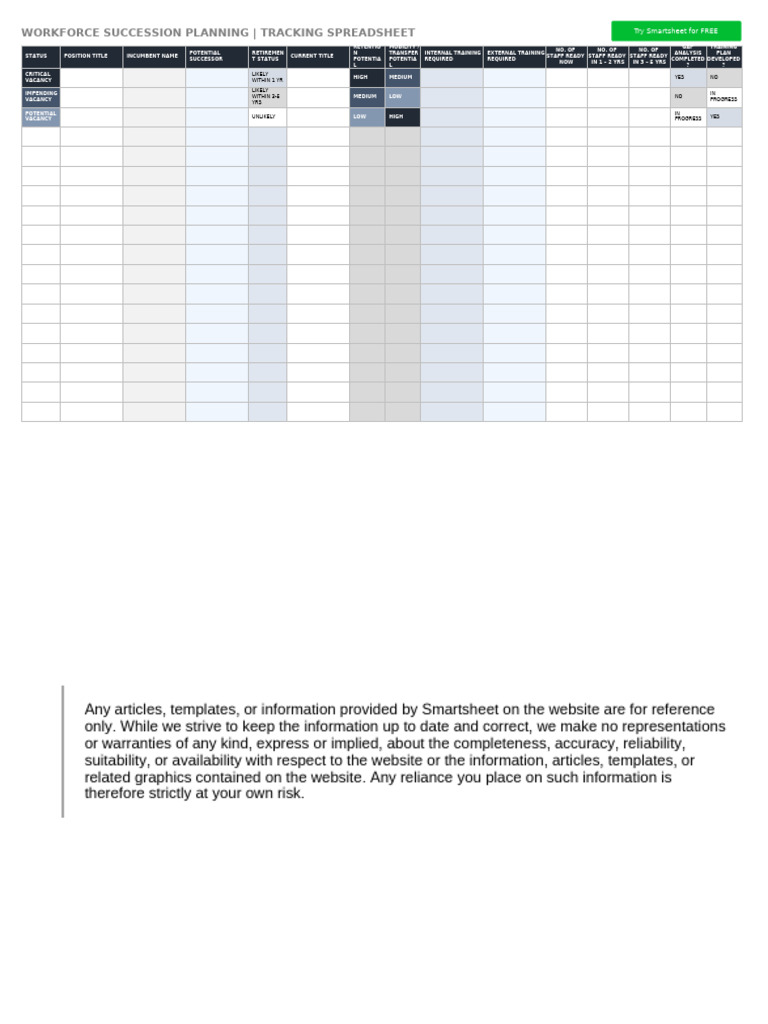 Workforce Succession Planning Tracker | PDF | Computing