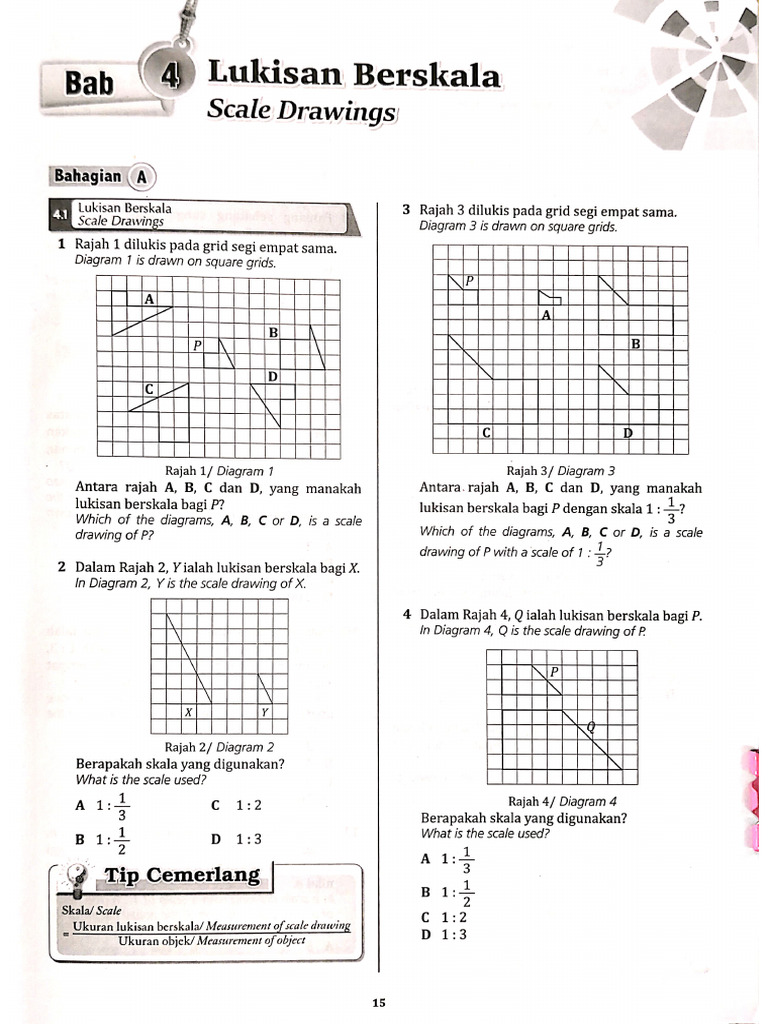mmf3 Chap 4 Scale Drawing KSSM Set 1 2022 | PDF