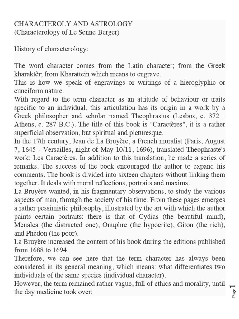 Characterology and Astrology | PDF | Intelligence | Personality Type