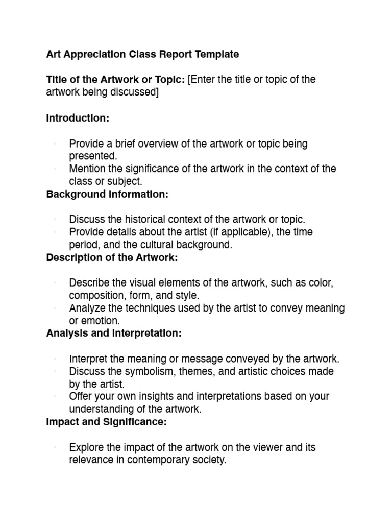 ART Report Template | PDF