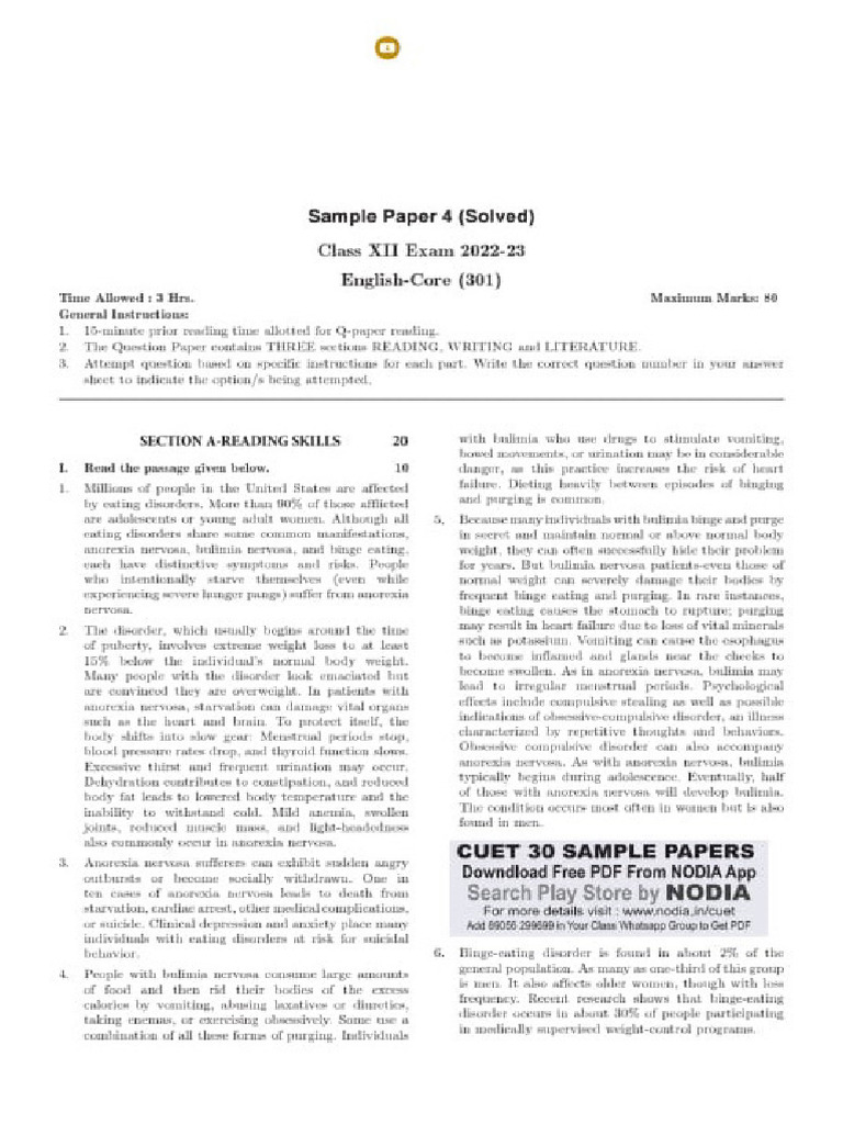 English Core-SQP-4 (NODIA SOLVED) | PDF