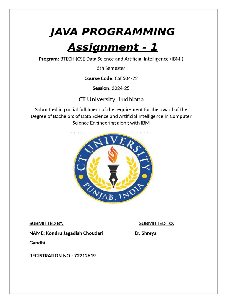 Java Programmingjagadish Pdf Class Computer Programming Java Programming Language