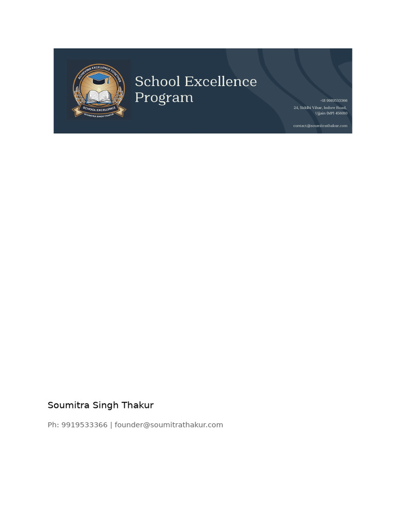 Soumitra Singh Thakur - Founder Profile | PDF