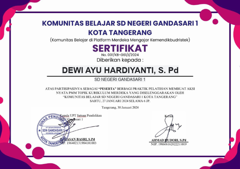 Sertifikat Kombel 2 | PDF