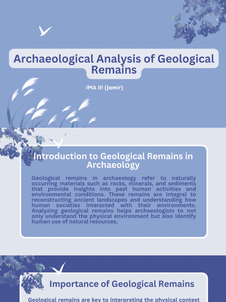 Archaeological Analysis of Geological Remains - Compressed | PDF