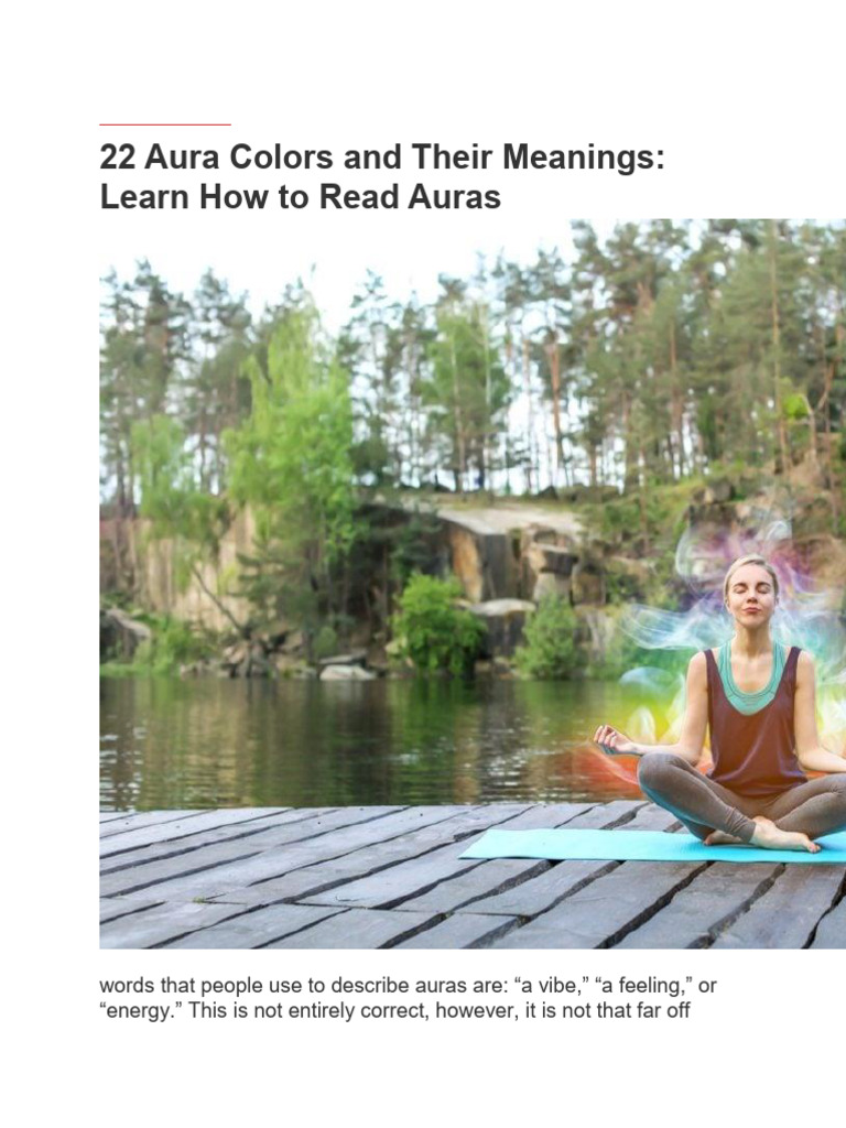 Spiritual Colors | PDF | Aura (Paranormal) | Color