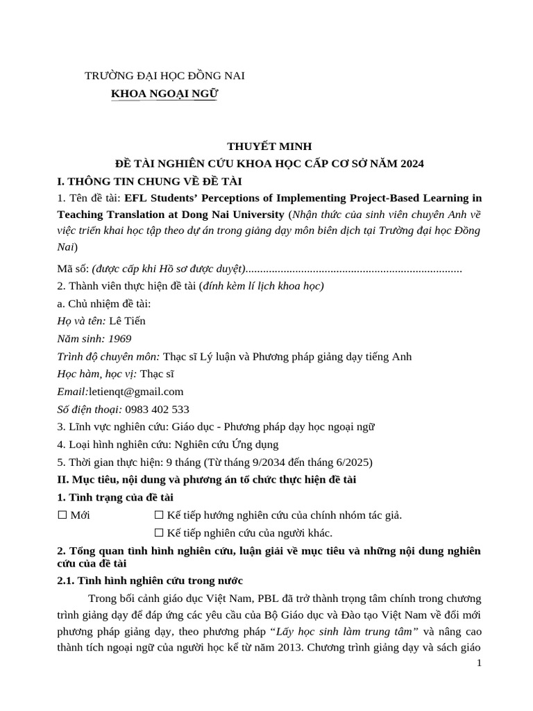 mau B1.2- thuyet minh de tai | PDF