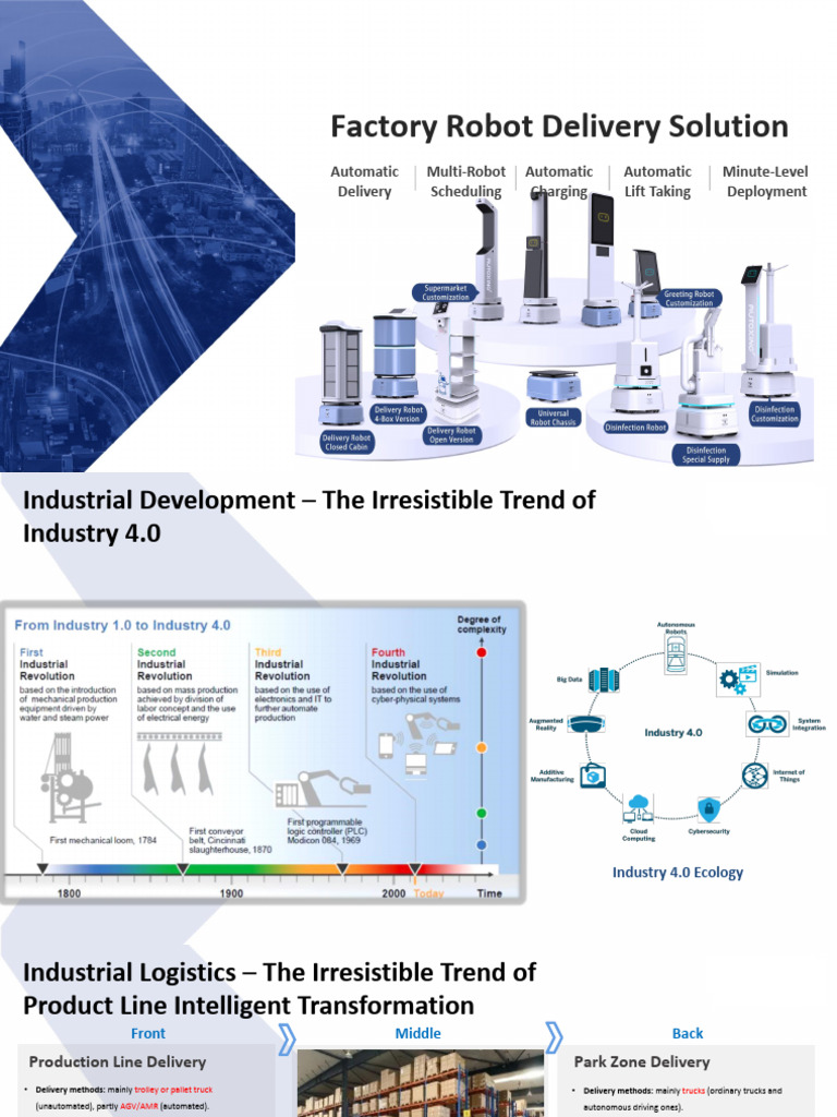 Factory Delivery Robot Solution-202207 | PDF | Robot | Robotics