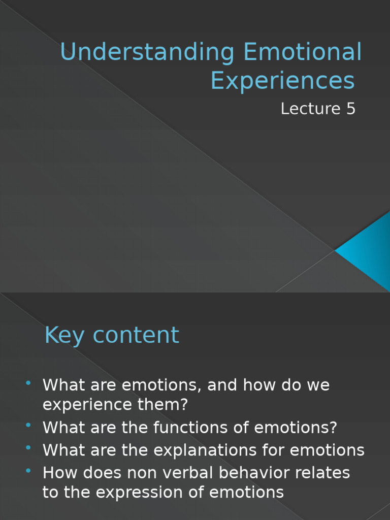 Chapter 2 Emotions | PDF | Emotions | Cognitive Science