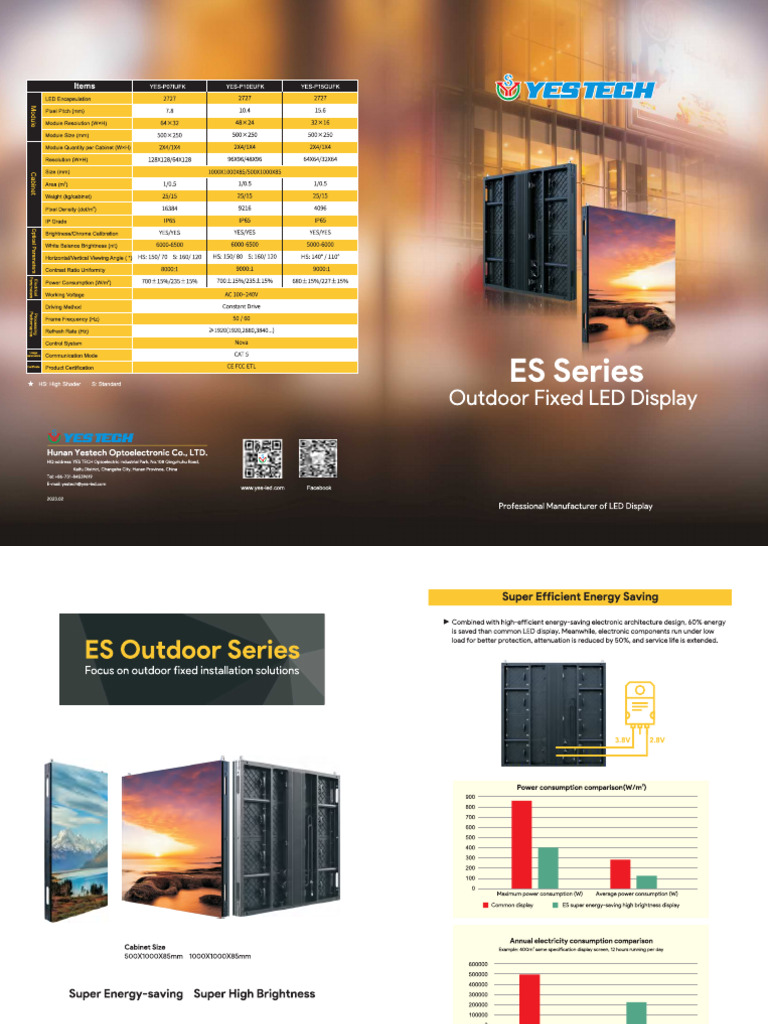 ES Series Outdoor Advertising Led Display | PDF