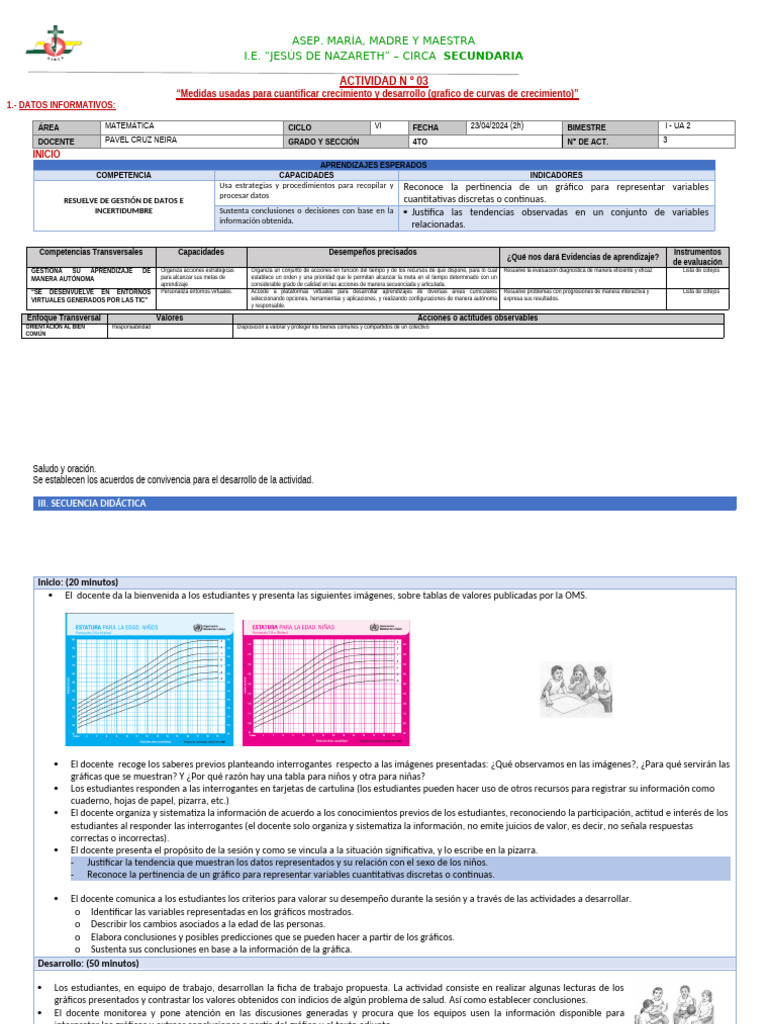 Actividad de aprendizaje 03 - 2024 | PDF | Evaluación | Aprendizaje