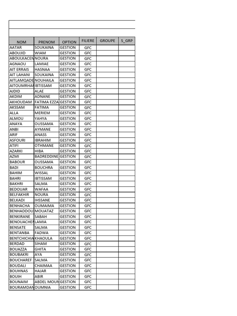 LISTE PROVISOIRE24-25-S9-GFC (1) | PDF