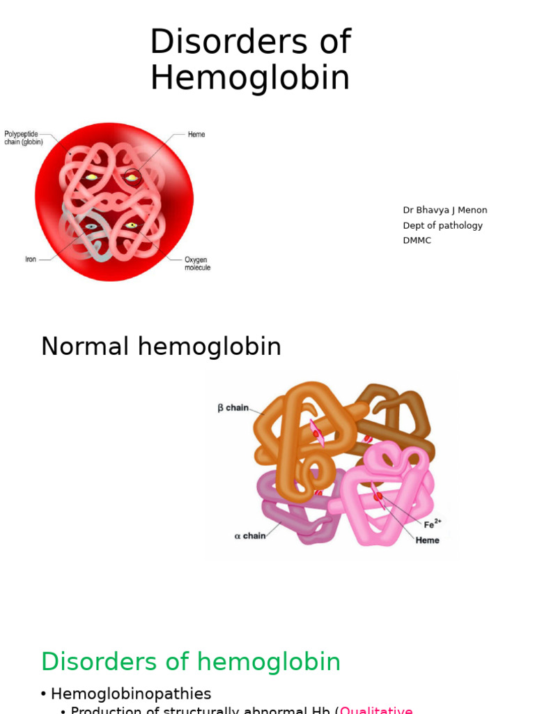 5. Disorders of Hemoglobin | PDF | Hemoglobin | Tissue (Biology)