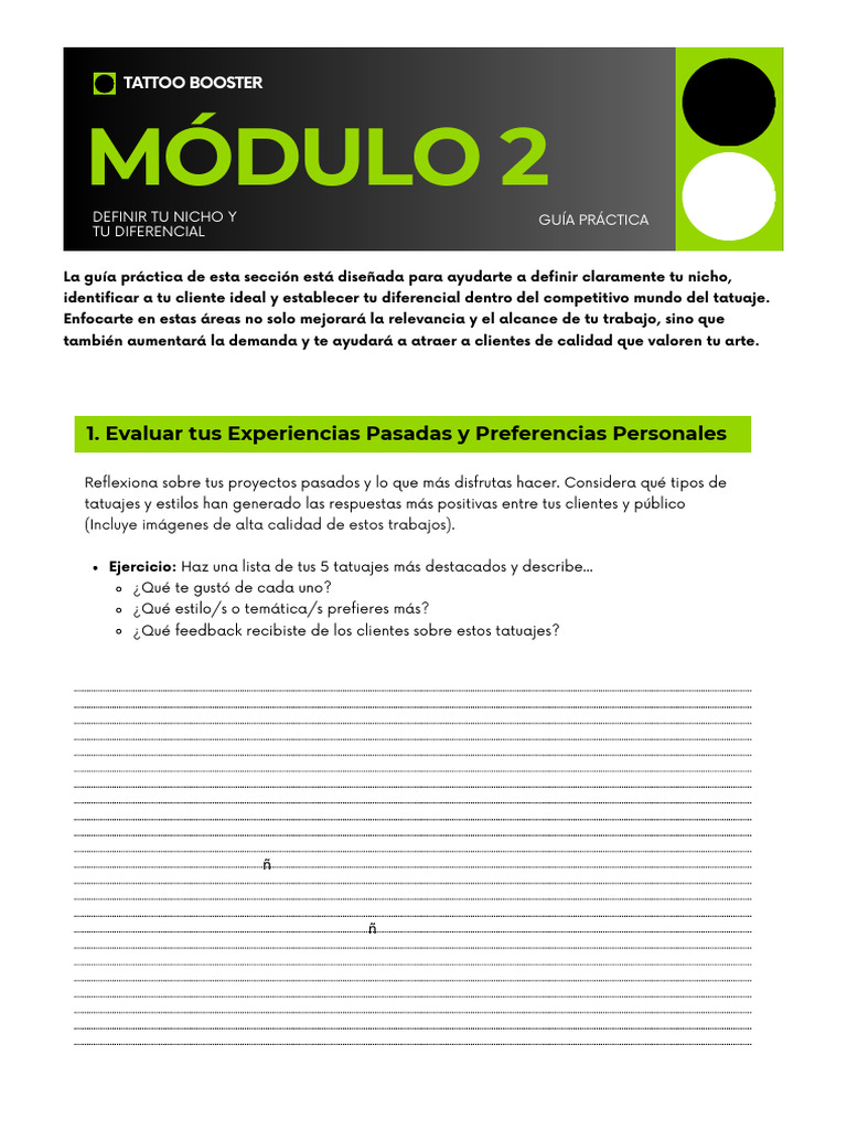 GUÍA PRÁCTICA - Módulo 2 - Respuestas | PDF | Tatuaje
