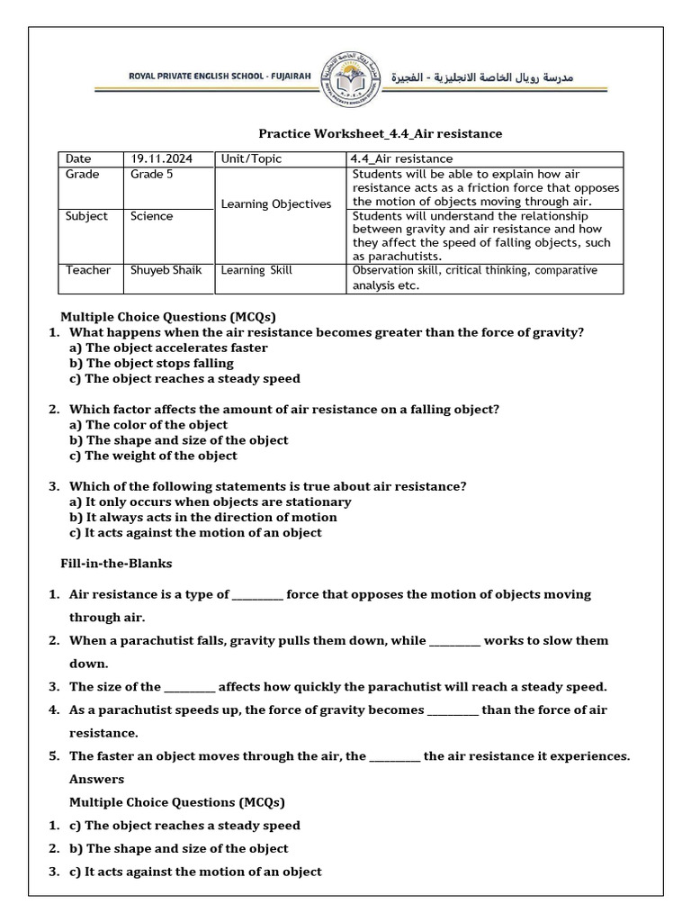 Science worksheet | PDF