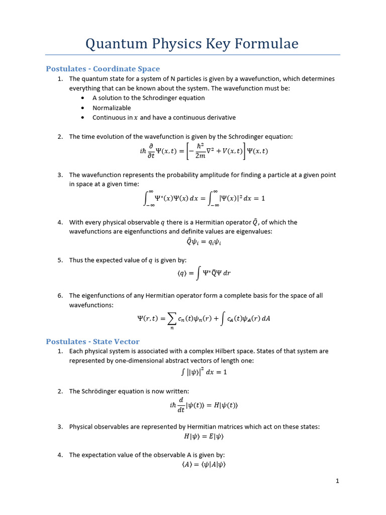 3 Quantum Physics | PDF | Wave Function | Spin (Physics)