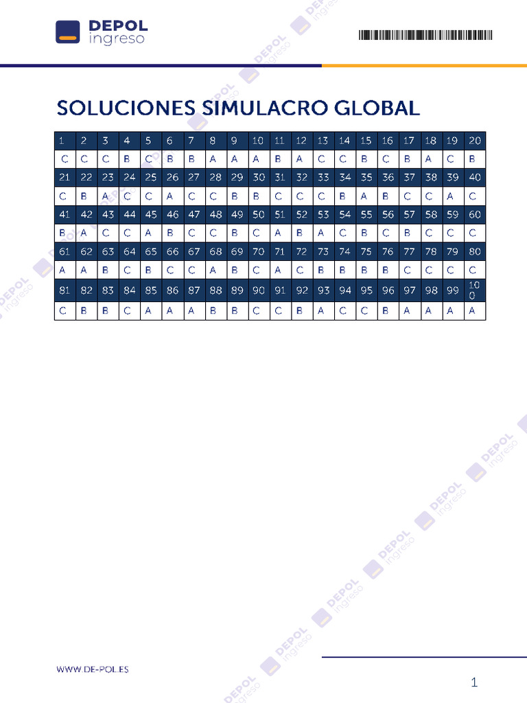 Simulacro Final Soluciones Conocimientos Eb | PDF