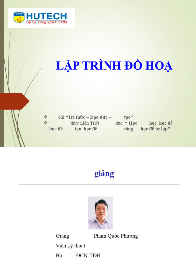 Slide Bai Giang - Laptrinhdohoa | PDF