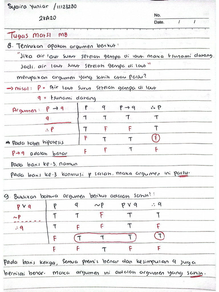 Syaira Yuniar - 11123280 - 2KA20-MATSI M8 | PDF