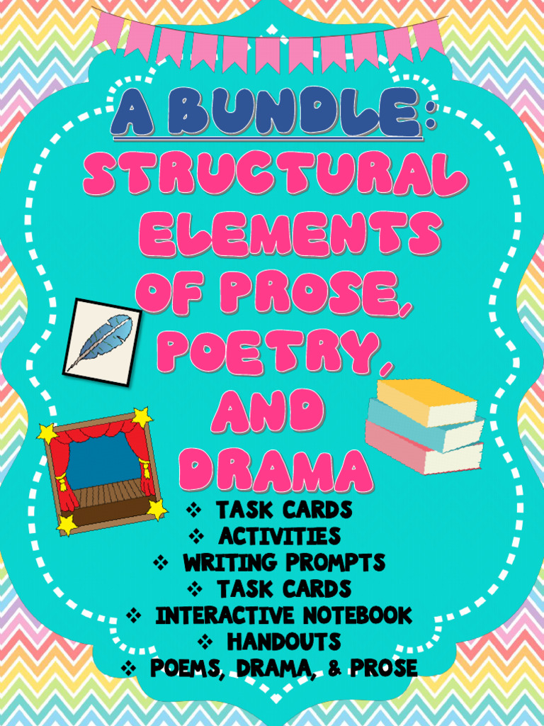 StructuralElementsofPoetryProseandDramaTaskCardsActivitiesPrintables-1 ...