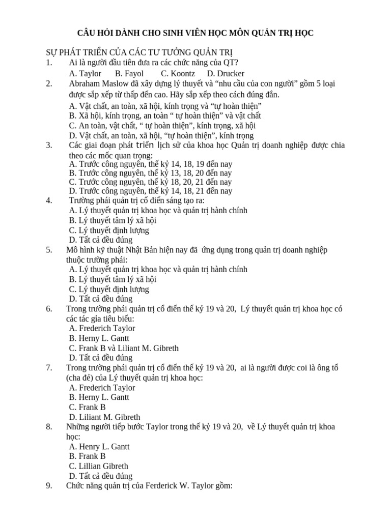 Tung QTH Câu Hoi C2 Va C3 | PDF