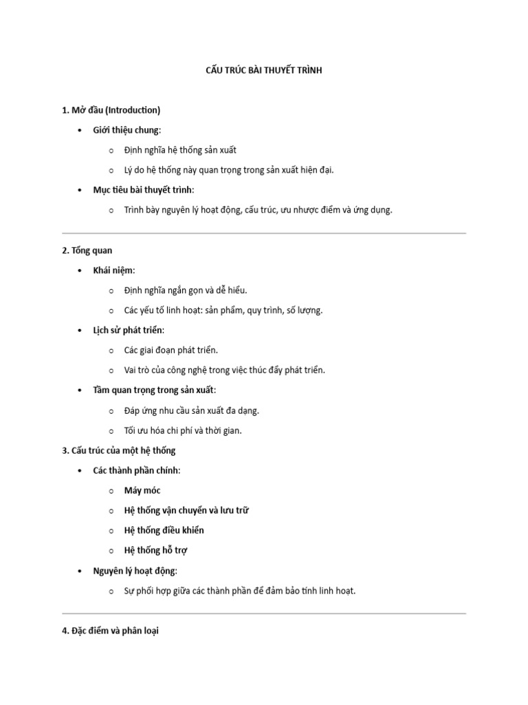 Cau Truc Bai Thuyet Trinh | PDF