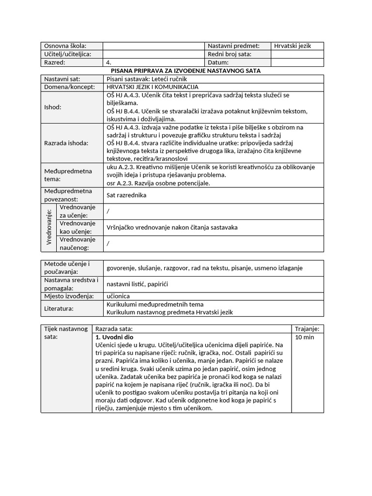 135 - JIK Pisani Sastavak - Leteći Ručnik | PDF