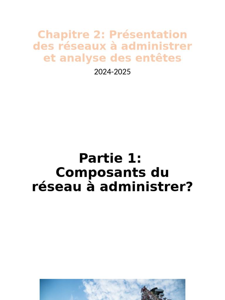 Réseaux à Administrer : Composants et Types | PDF | Topologie de réseau ...
