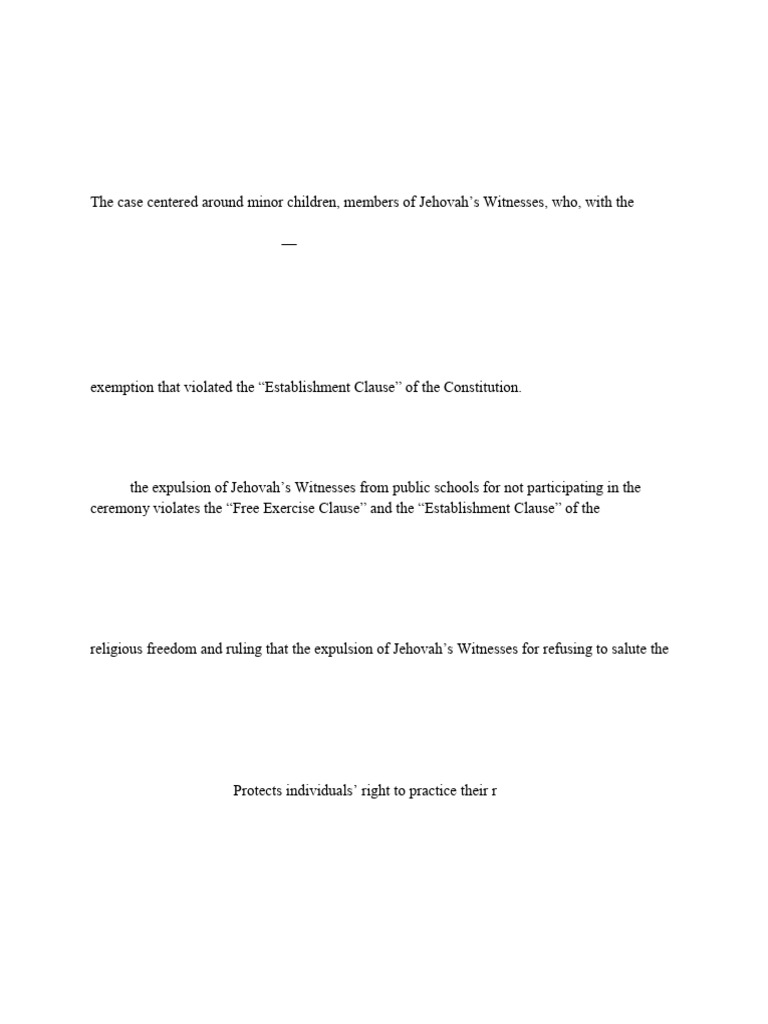 CASE DIGEST 4 | PDF | Free Exercise Clause | Establishment Clause