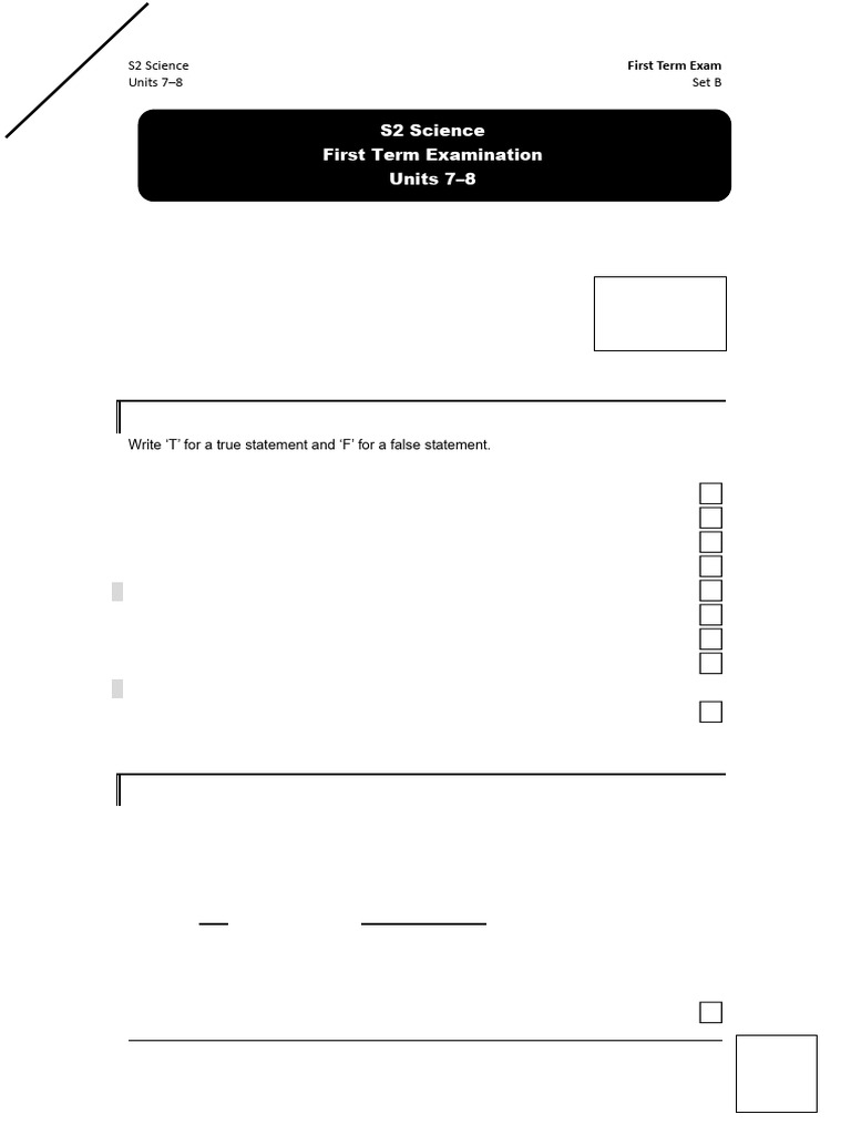 Scicent - 1st Term Exam - S2 - Set B - Final - R - e | PDF | Series And Parallel Circuits ...