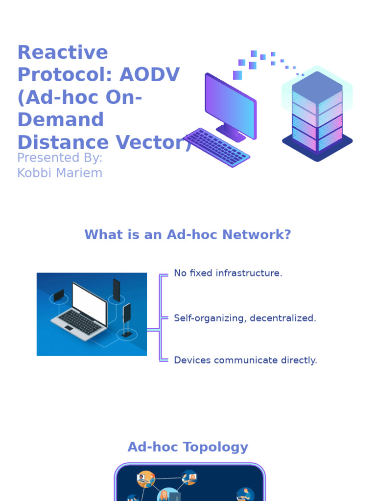 Reactive Protocol AODV | PDF | Wireless Ad Hoc Network | Computer Networking