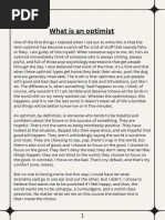 Learned Optimism | PDF | Optimism | Psychology