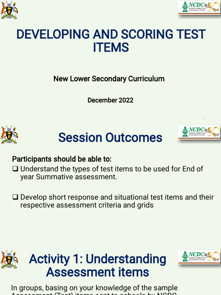 12 - Developing and Scoring Test Items | PDF | Educational Assessment ...