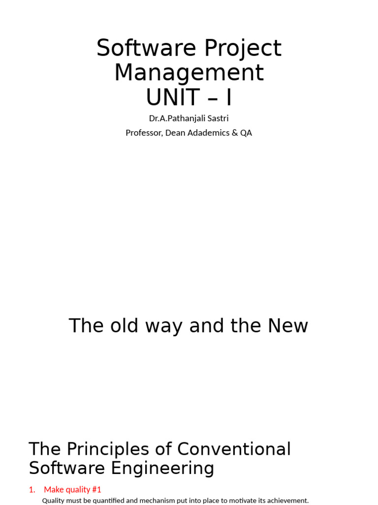 Principles of Software Project Management | PDF | Software Development Process | Software ...