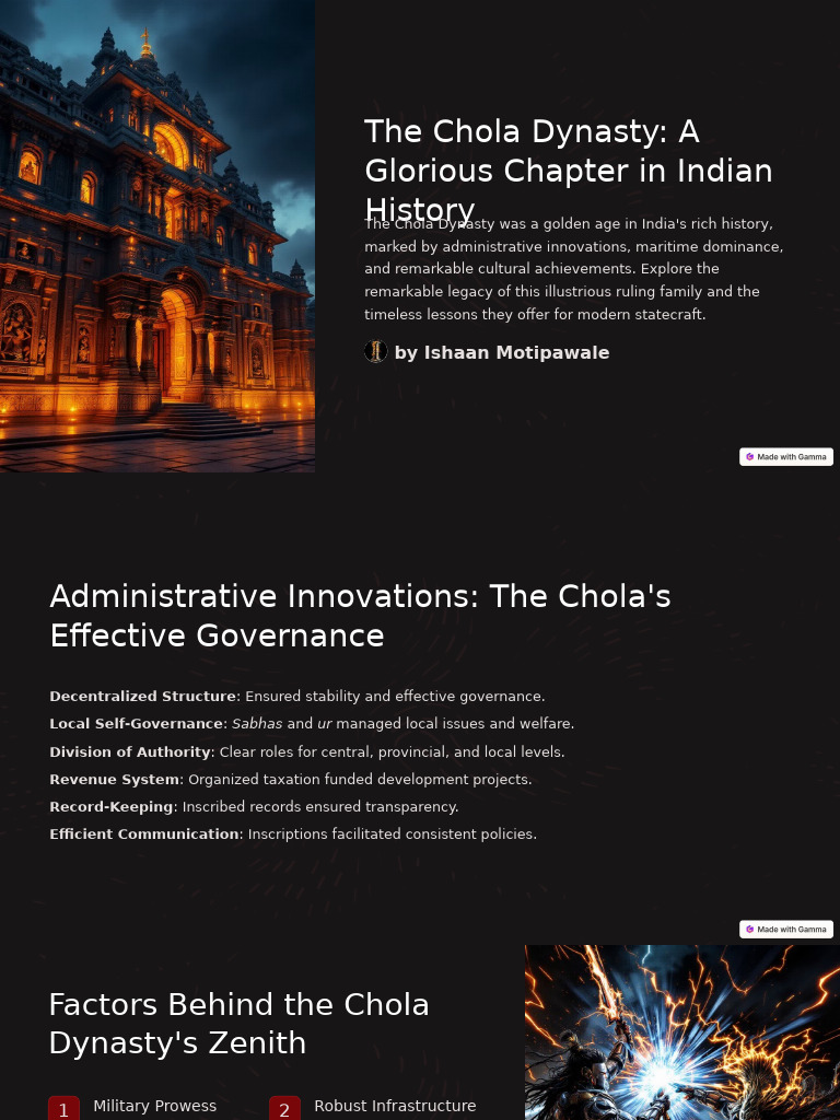 The-Chola-Dynasty-A-Glorious-Chapter-in-Indian-History | PDF | Trade ...